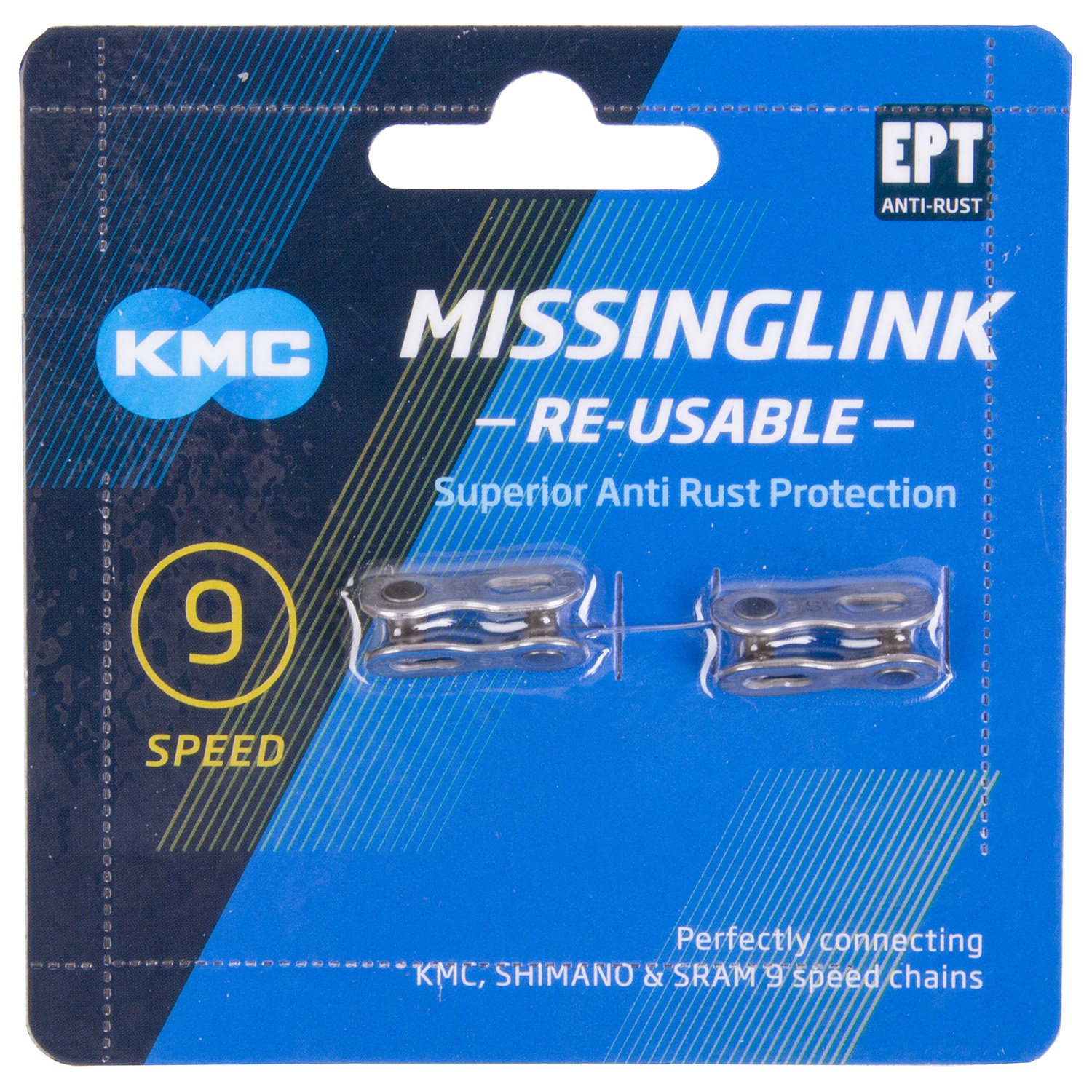 KMC 9R Silver EPT MissingLink Verschlussglied | Messingschlager