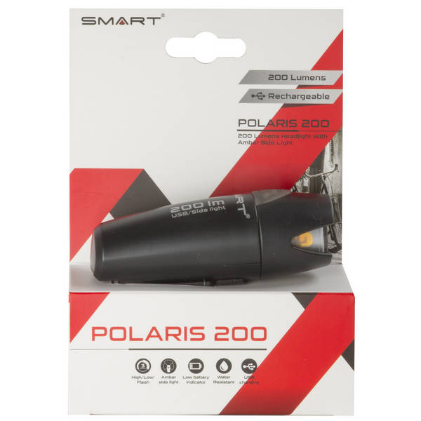 SMART Polaris 200 Rechargeable battery front light | Messingschlager